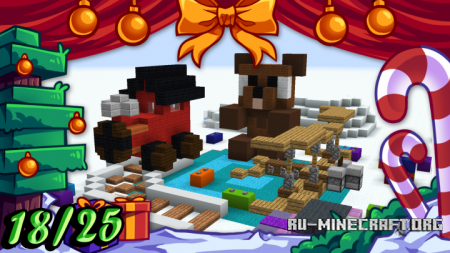 Скачать Christmas Builds - Aircraft, Teddy Bear, Train & Toys для Minecraft