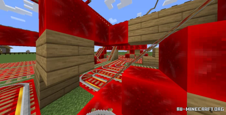 Скачать Coastertown I - A crazy roller coaster для Minecraft