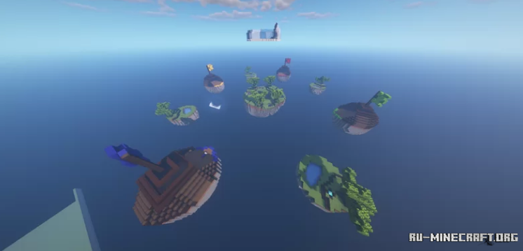 Скачать Bedwars Sky Sphere Map by Gaming_AW для Minecraft