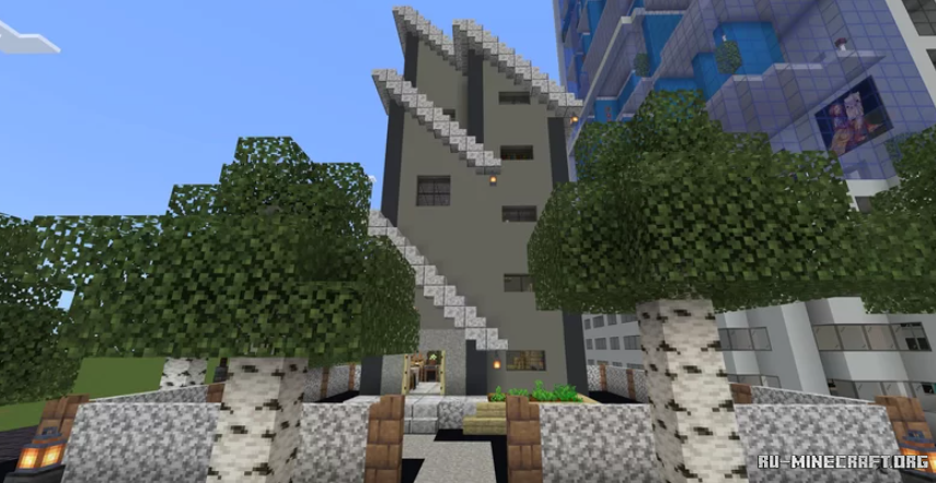 Скачать Modern Starter - Small and Tall - Bedrock для Minecraft