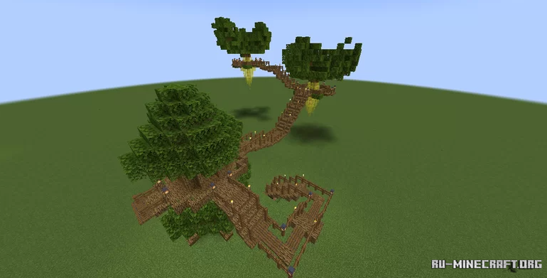 Скачать Custom Style: Oak Treehouse для Minecraft