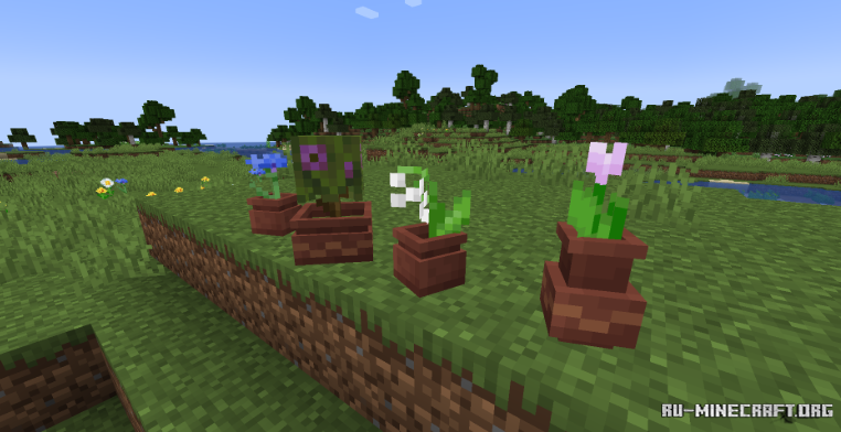 Скачать Fresh Flower Pots: Rotated для Minecraft 1.21.11