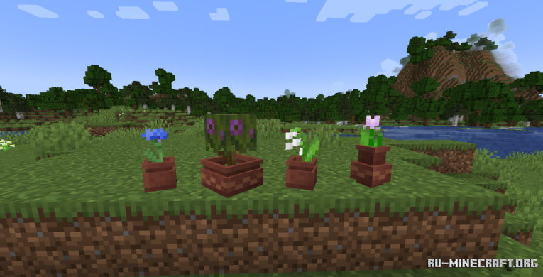 Скачать Fresh Flower Pots: Rotated для Minecraft 1.21.11